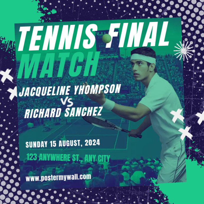 tennis match template | PosterMyWall