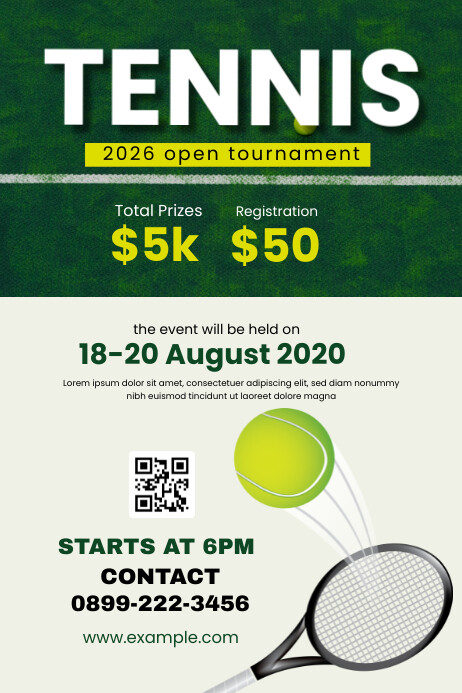 Tennis Poster Template | PosterMyWall