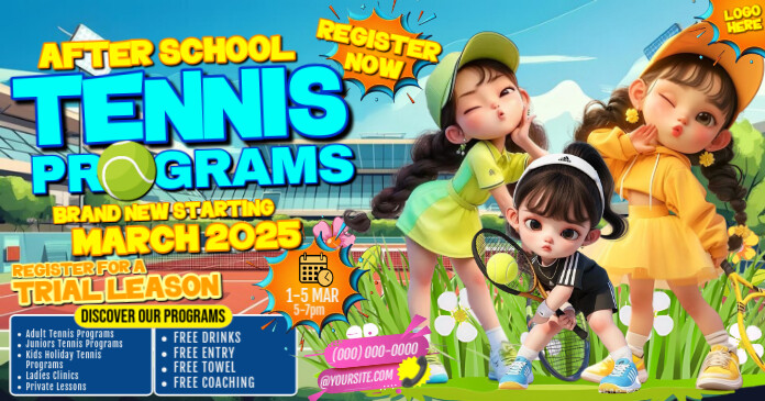 Tennis Programs Flyer Template | PosterMyWall