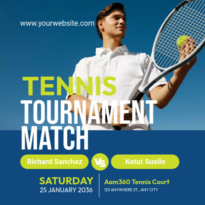 Plantilla de Tennis Tournament Ad Template | PosterMyWall