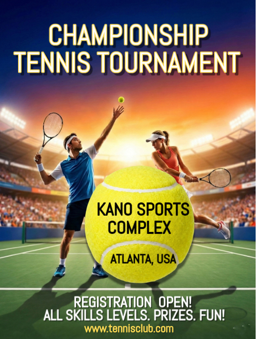 Tennis Tournament Template | PosterMyWall