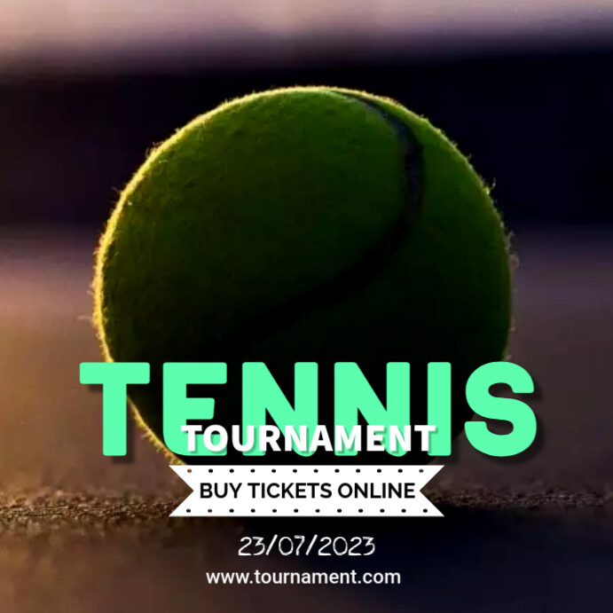 Tennis Tournament Instagram Post Template | PosterMyWall