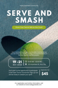 Tennis Poster Template | PosterMyWall