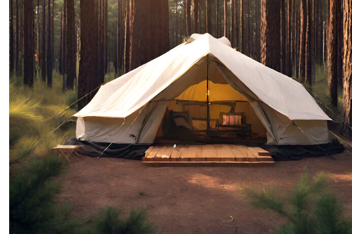 tent set in the forest flyer template | PosterMyWall