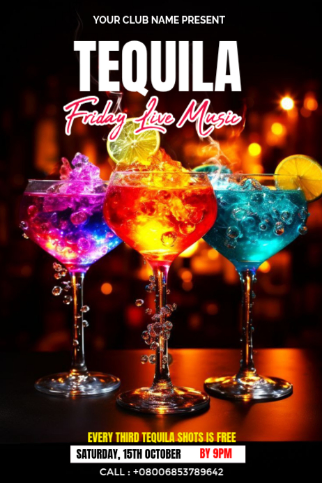 Tequila Friday Template | PosterMyWall