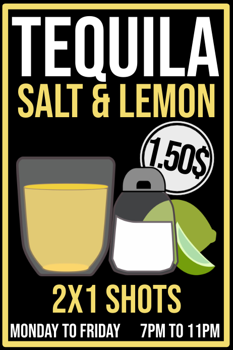 Tequila Promo Poster Template | PosterMyWall