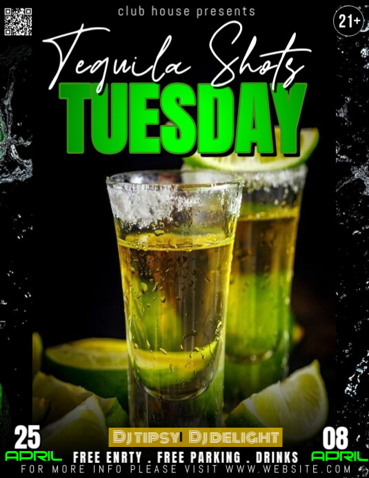 Copy of Tequila Shots Tuesday Flyer (us Letter) | PosterMyWall