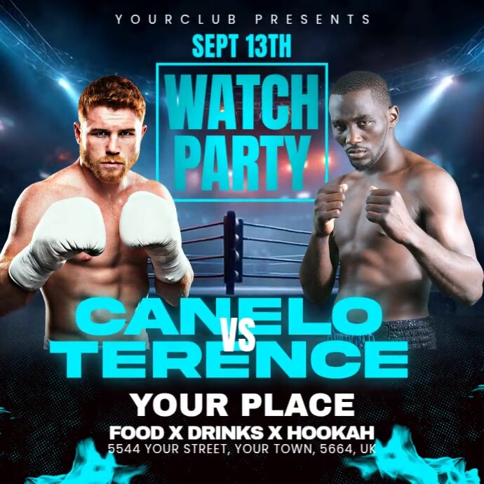 Plantilla de Terence Crawford vs Canelo Alvarez Flyer | PosterMyWall