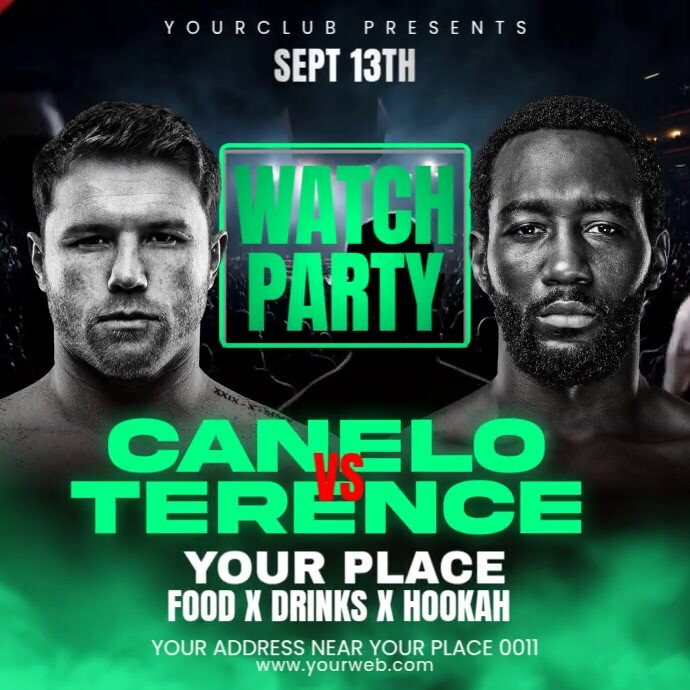 Copy of Terence Crawford vs Canelo Alvarez Flyer | PosterMyWall