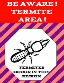 subterranean termite warning sign Template | PosterMyWall