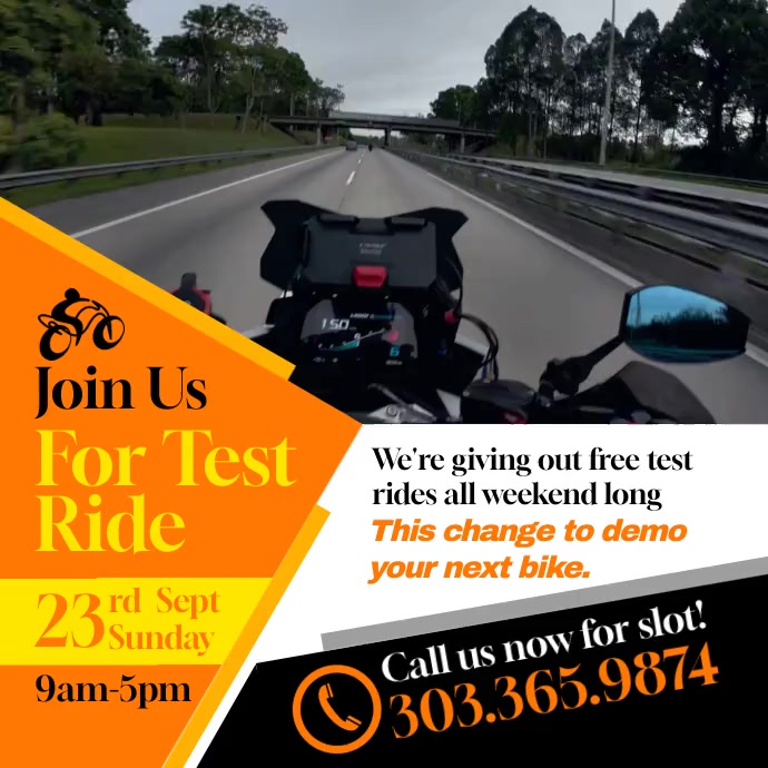 Test Ride Template | PosterMyWall