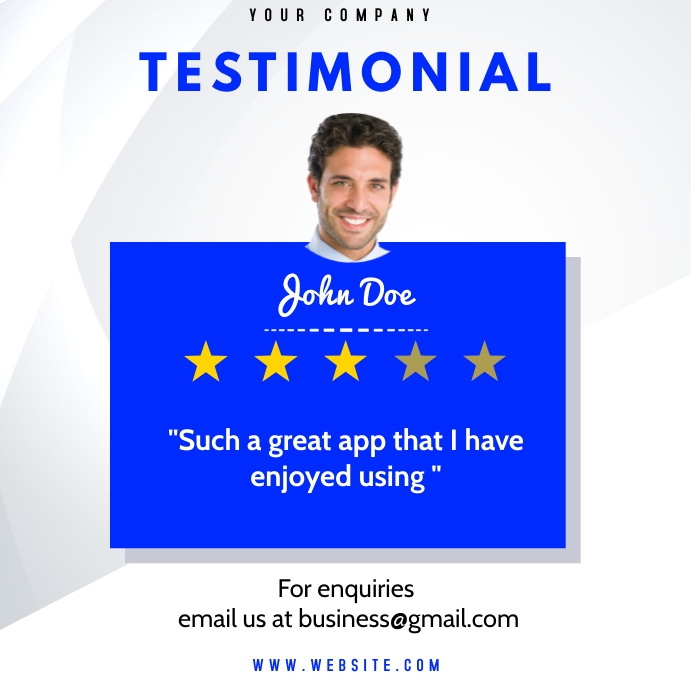 Testimonial Instagram review post Template | PosterMyWall