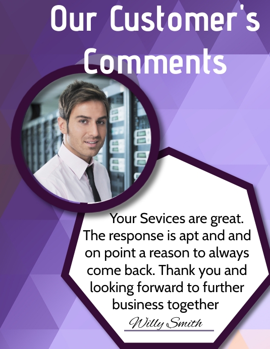 testimonials Template | PosterMyWall