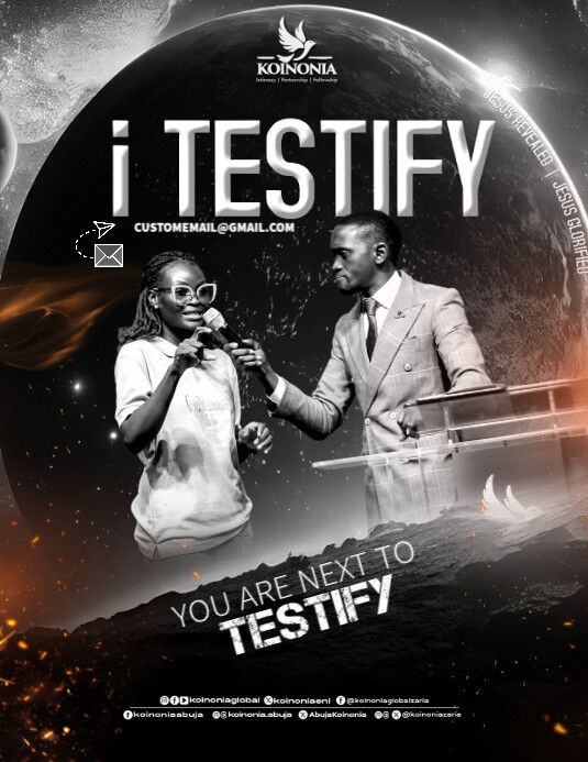 Copy of Testimony | PosterMyWall