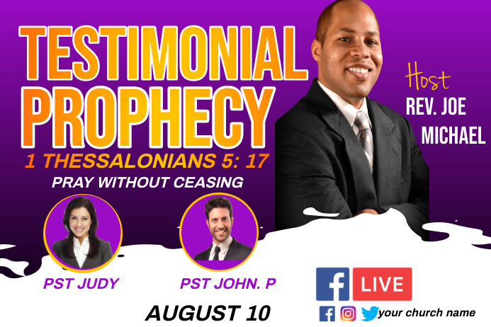 testimony service, church poster Template | PosterMyWall