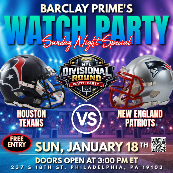 Texans Vs Patriots Watch Party : NFL 2026 Divisional Playoffs Instagram ...