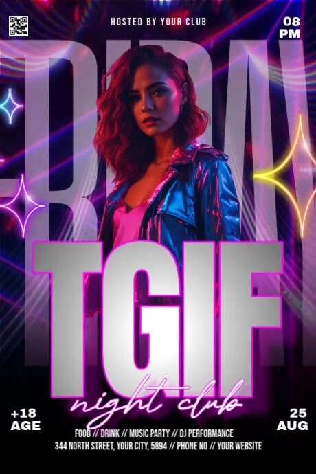 Plantilla de tgf party | PosterMyWall