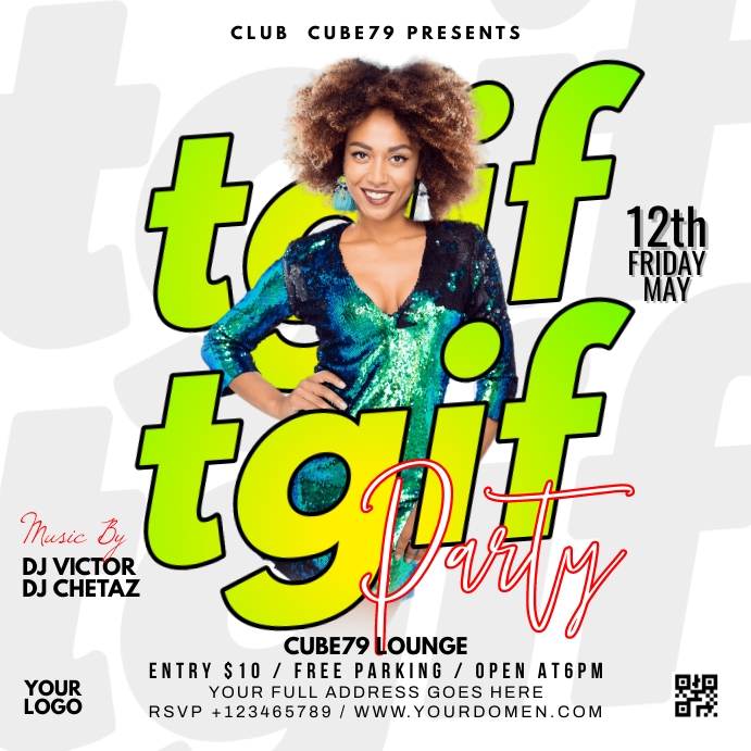 Plantilla de Tgfi party | PosterMyWall