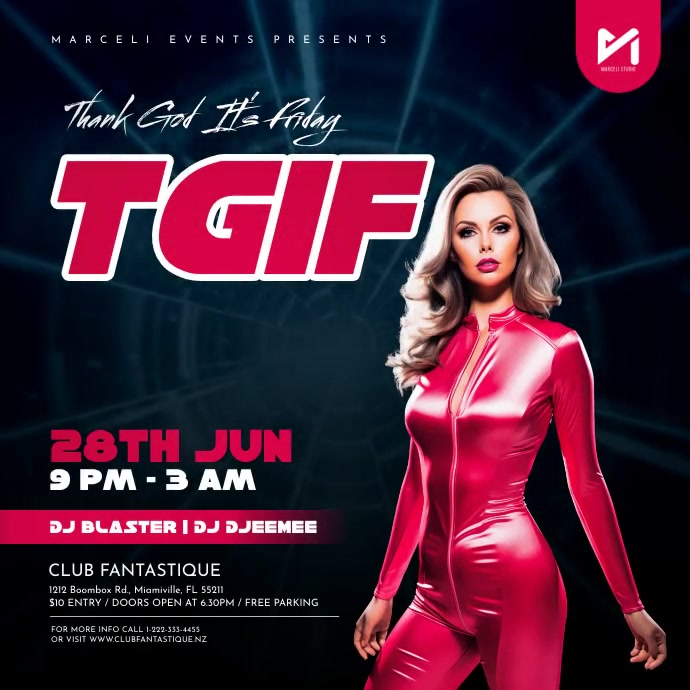 TGIF Club Party Ad Template | PosterMyWall