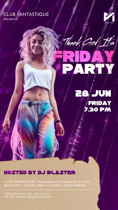 Modèle TGIF Club Party Social Media Ad | PosterMyWall