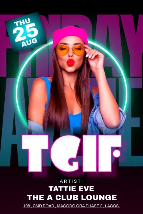 Modèle TGIF | PosterMyWall