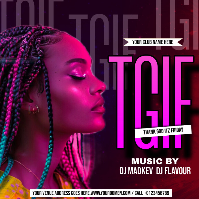 Modèle TGIF FRIDAY | PosterMyWall