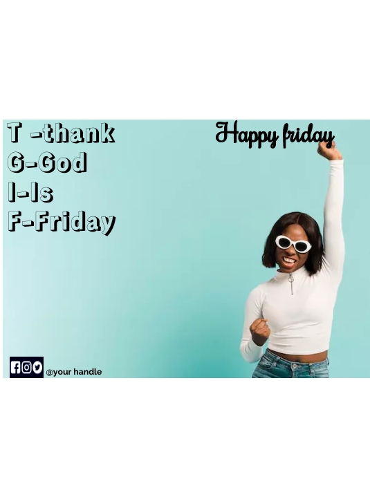TGIF happy Friday Modelo | PosterMyWall
