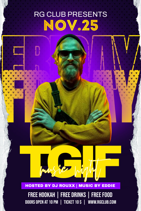 TGIF Music Night Template | PosterMyWall