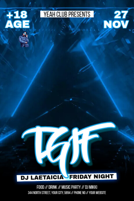 Plantilla de TGIF Music Party | PosterMyWall