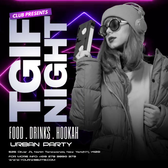 Copy of TGIF night event club | PosterMyWall