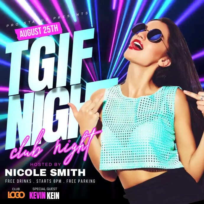TGIF night party ads Templat | PosterMyWall