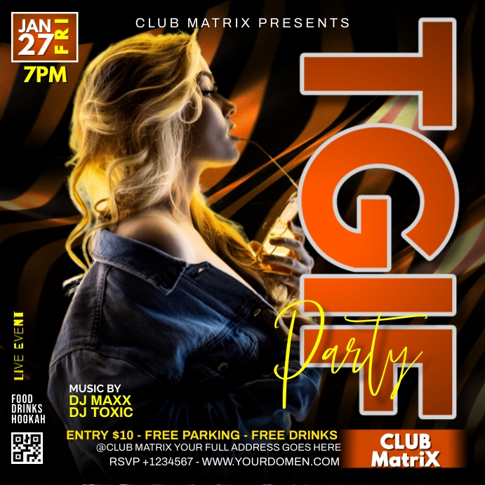 TGIF PARTY Template | PosterMyWall