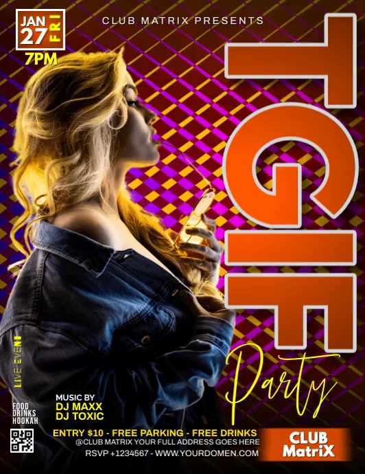 Plantilla de Fiesta Tgif | PosterMyWall