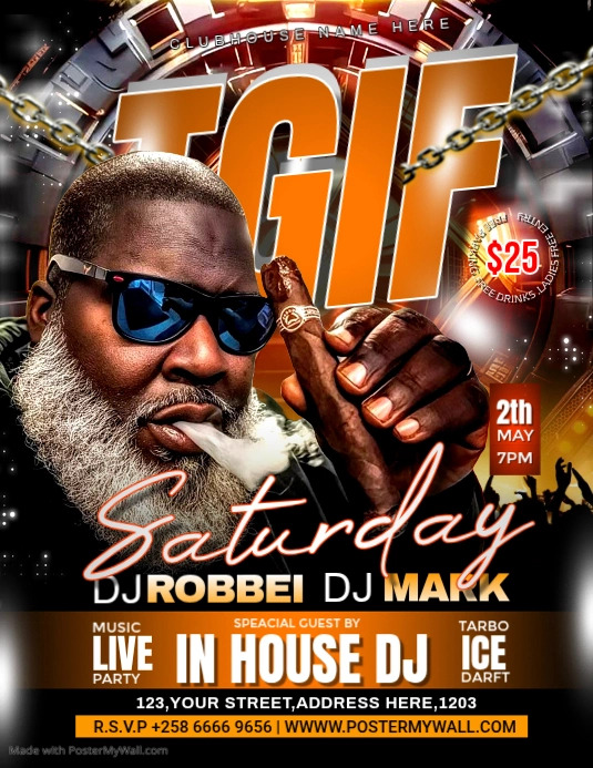 Plantilla de TGIF PARTY | PosterMyWall