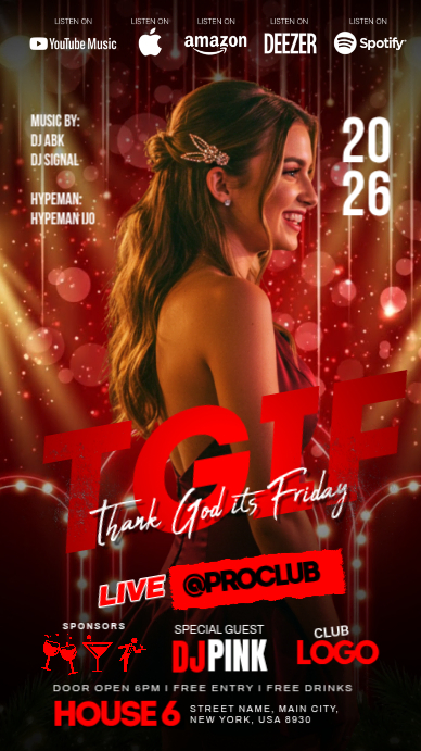 TGIF Party Night Template | PosterMyWall