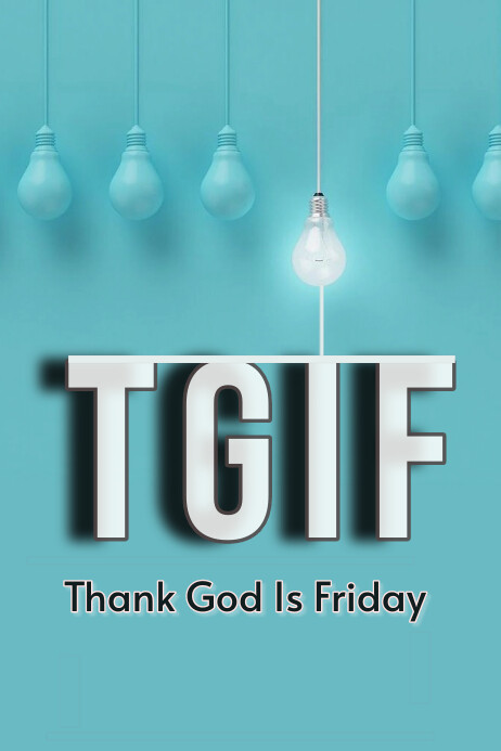Plantilla de tgif thank god is friday | PosterMyWall