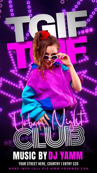 TGIF urban night Templat | PosterMyWall