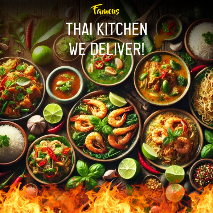 Thai Food Promotion Ad Template | PosterMyWall