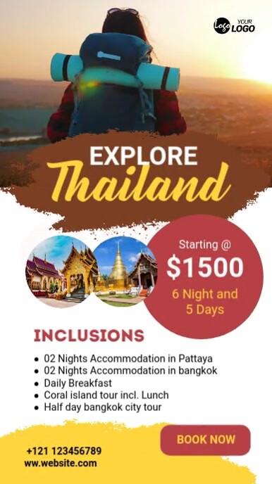 Thailand Travel Ad Template | PosterMyWall