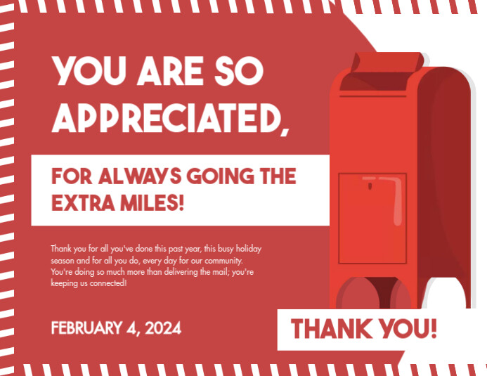 Thank A Mail Carrier Day Flyer Template | PosterMyWall