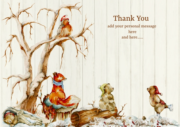 Thank Card Winter Theme Template | PosterMyWall