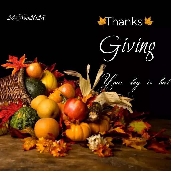 Thank giving Instagram post Template | PosterMyWall