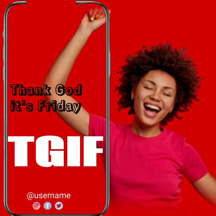Thank God it's Friday template | PosterMyWall