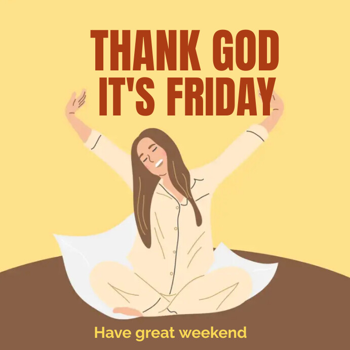 Plantilla de Thank God its Friday design | PosterMyWall