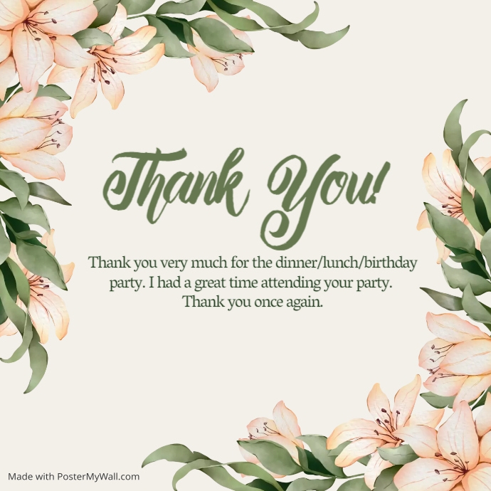 Anniversary,Thank you,thanks giving,event Template | PosterMyWall