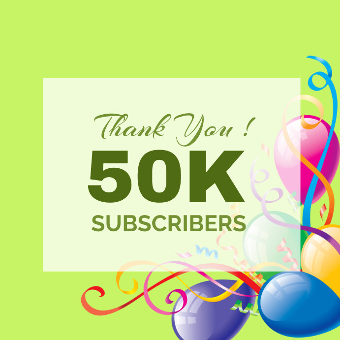 Thank You 50k Followers Template | PosterMyWall