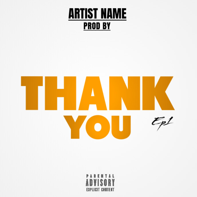 Modèle Thank you album cover | PosterMyWall