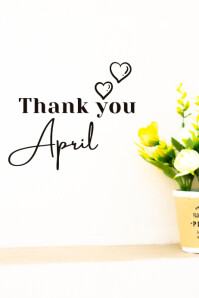thank you April poster Template | PosterMyWall