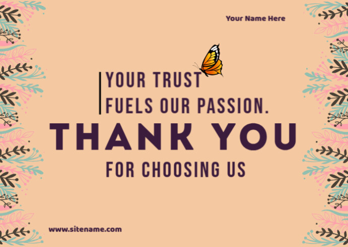 Thank You Card | Corporate Thank You Message Template | PosterMyWall