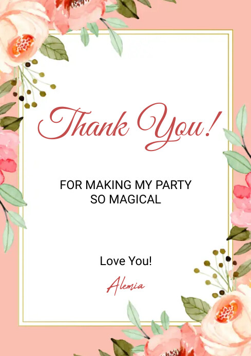 Plantilla de Thank you card | PosterMyWall